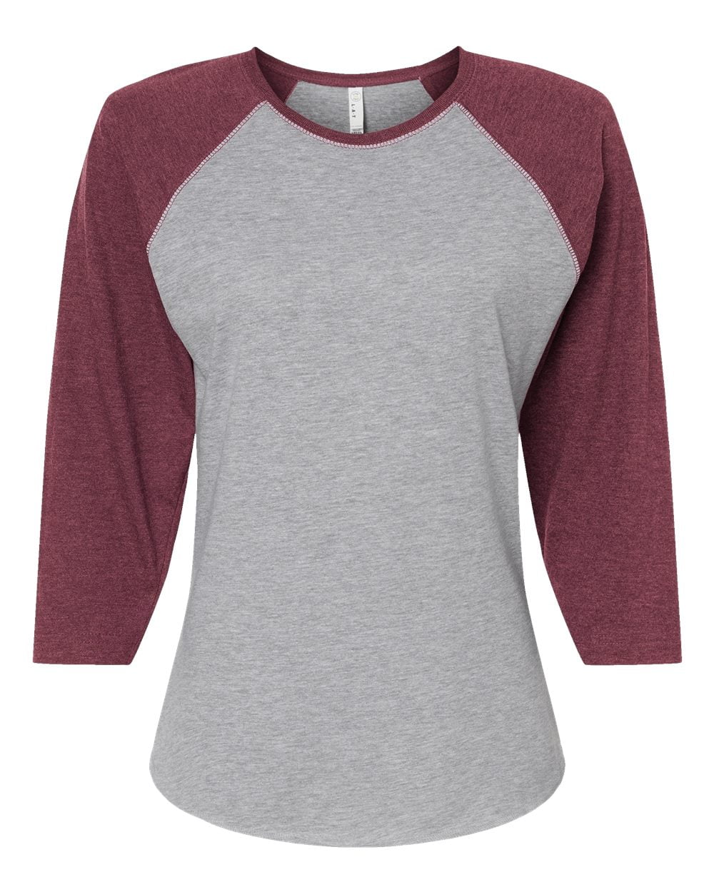 LAT - Women's Baseball Fine Jersey Three-Quarter Sleeve Tee - 3530 ...