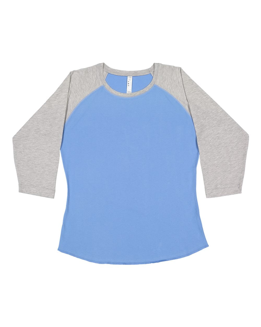 LAT Women's Baseball Fine Jersey Three-Quarter Sleeve Tee in Carolina ...