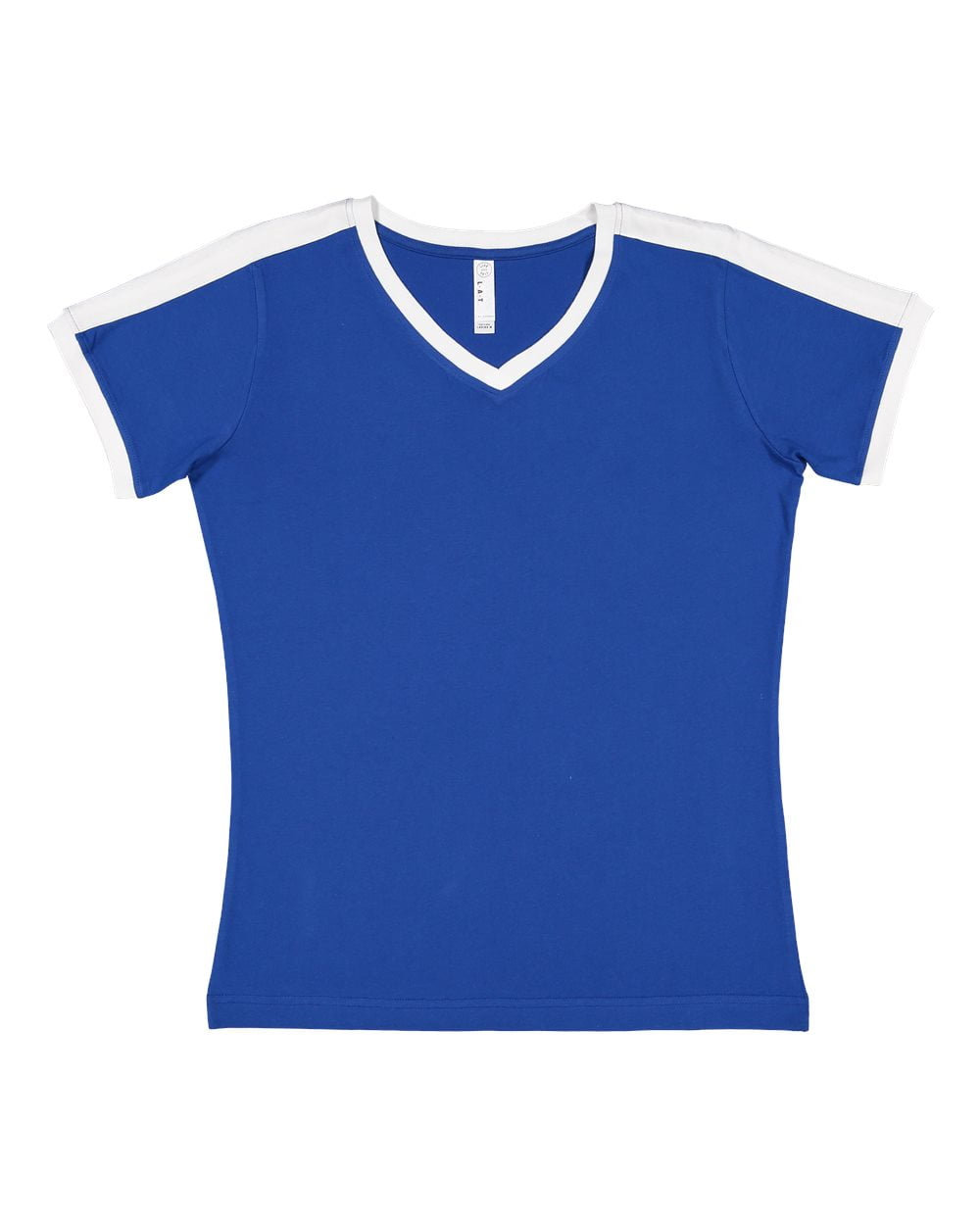 LAT Women's Retro Ringer Fine Jersey V-Neck Tee - Walmart.com