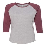 LAT Womens Baseball Fine Jersey Three-Quarter Sleeve Tee - Walmart.com