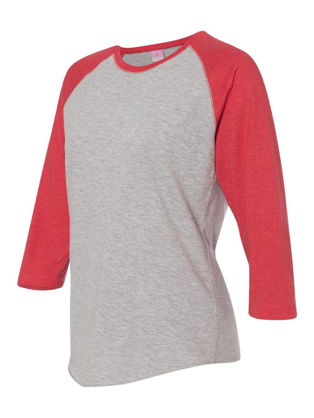LAT Womens Baseball Fine Jersey Three-Quarter Sleeve Tee - Walmart.com