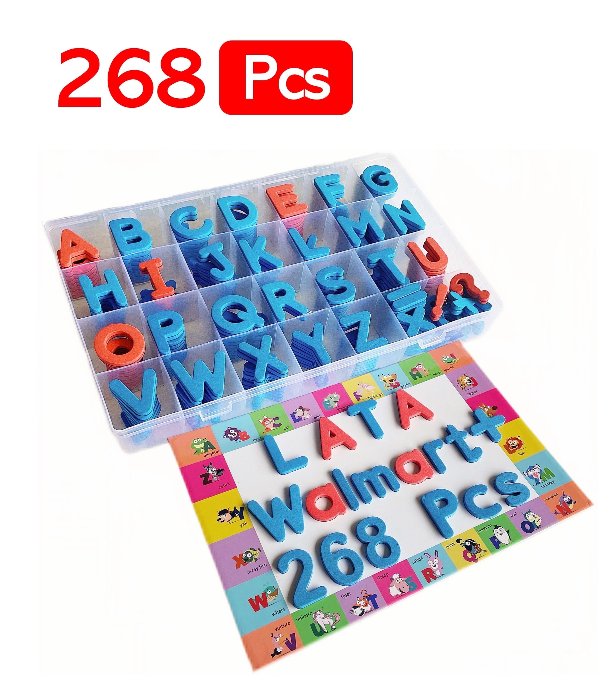 LATA 268 Pcs Magnetic Letters and Numbers for Kids, EVA Alphabet ...