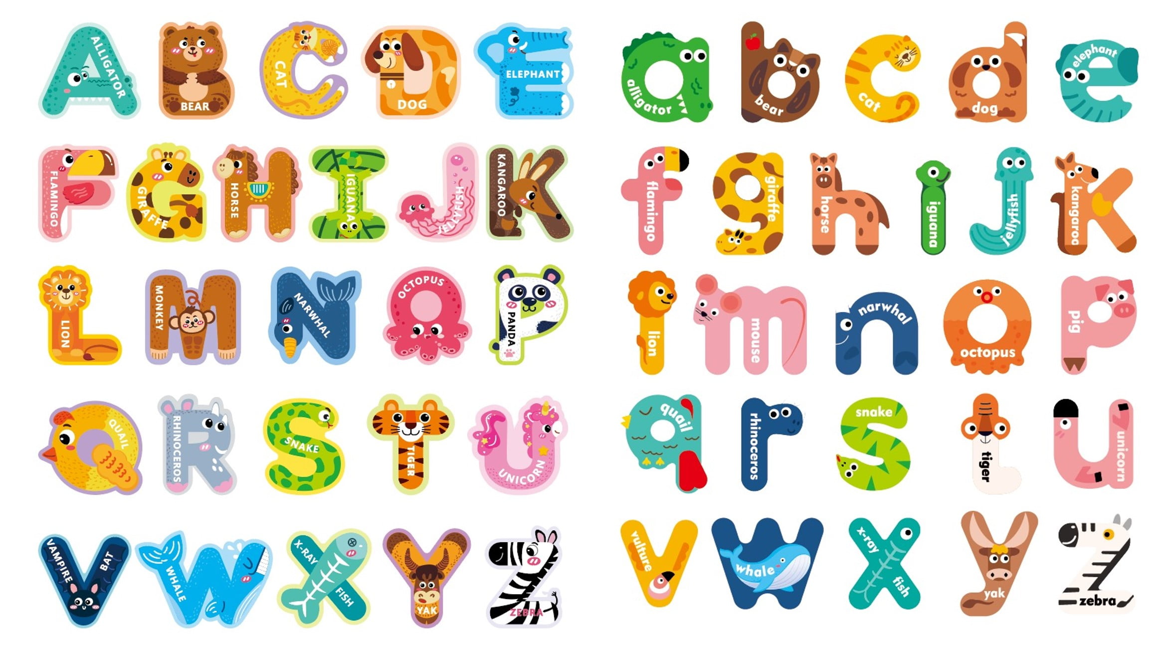 LATA 52 Pcs Jumbo Magnetic Letters - Alphabet Magnets for Preschool and ...