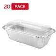 LATA Aluminum Foil Loaf Pans with Lids 9x5 inch 20 Pack, Disposable ...