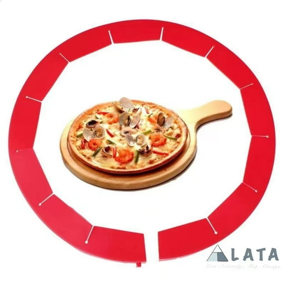 LATA Pie Crust Shield Adjustable Silicone Pizza Ring Reusable Baking ...