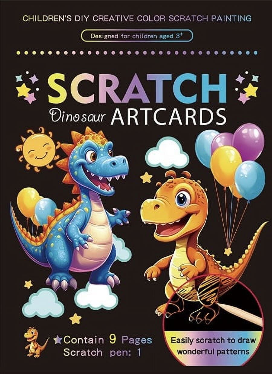 LATA Rainbow Scratch Art Paper and Craft Kits for Kids Activity Games ...