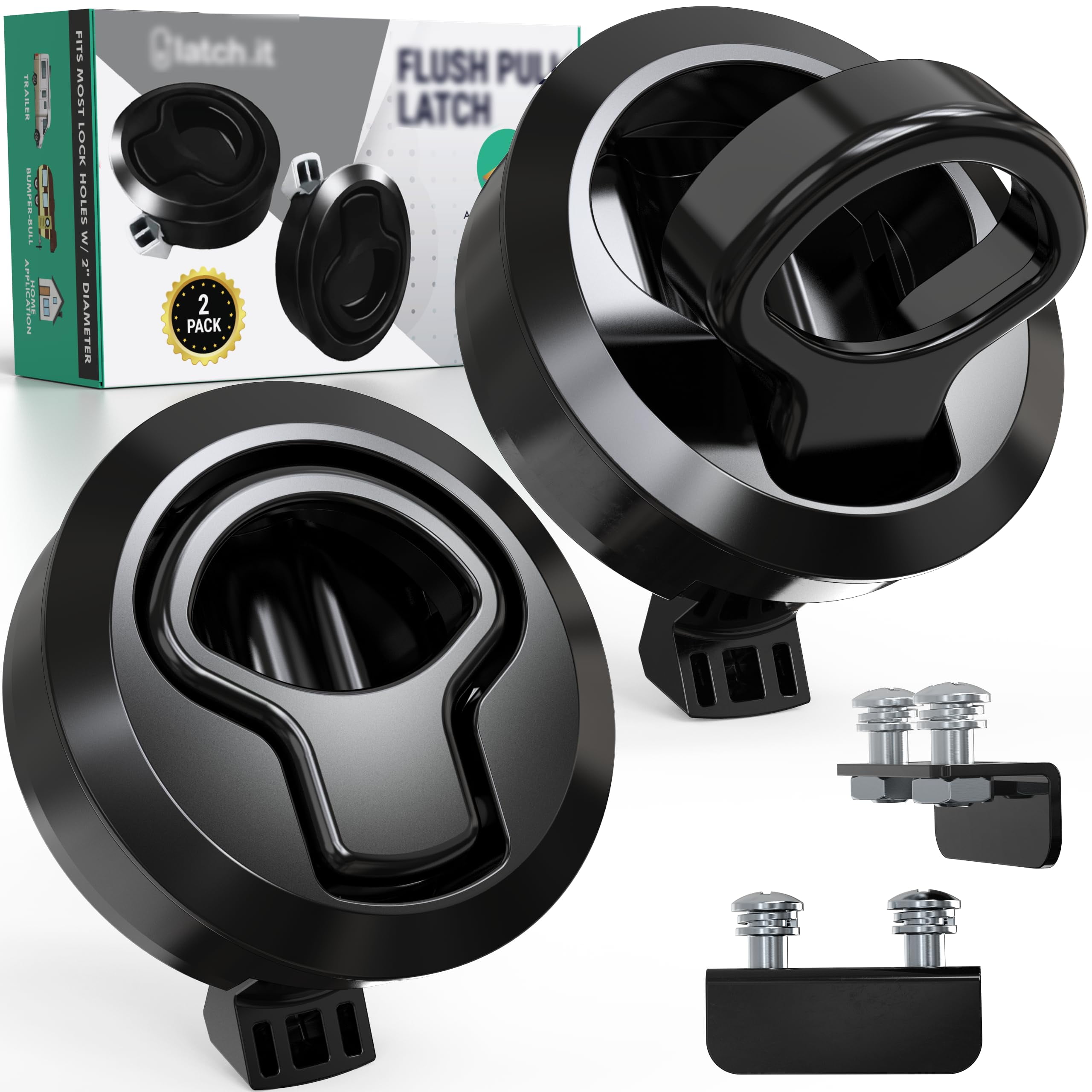 LATCH.IT 2-Pack RV & Boat Hatch Latches | Black Flush Mount – RV Slam ...