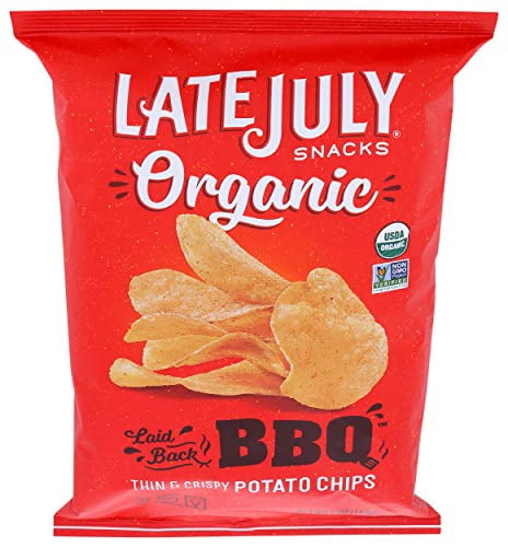 LATE JULY Snacks Organic Potato Chips Laid-Back Barbeque Potato Chips ...
