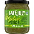 LATE JULY Snacks Salsa, Mild Salsa Verde, 15.5 oz. Jar - Walmart.com