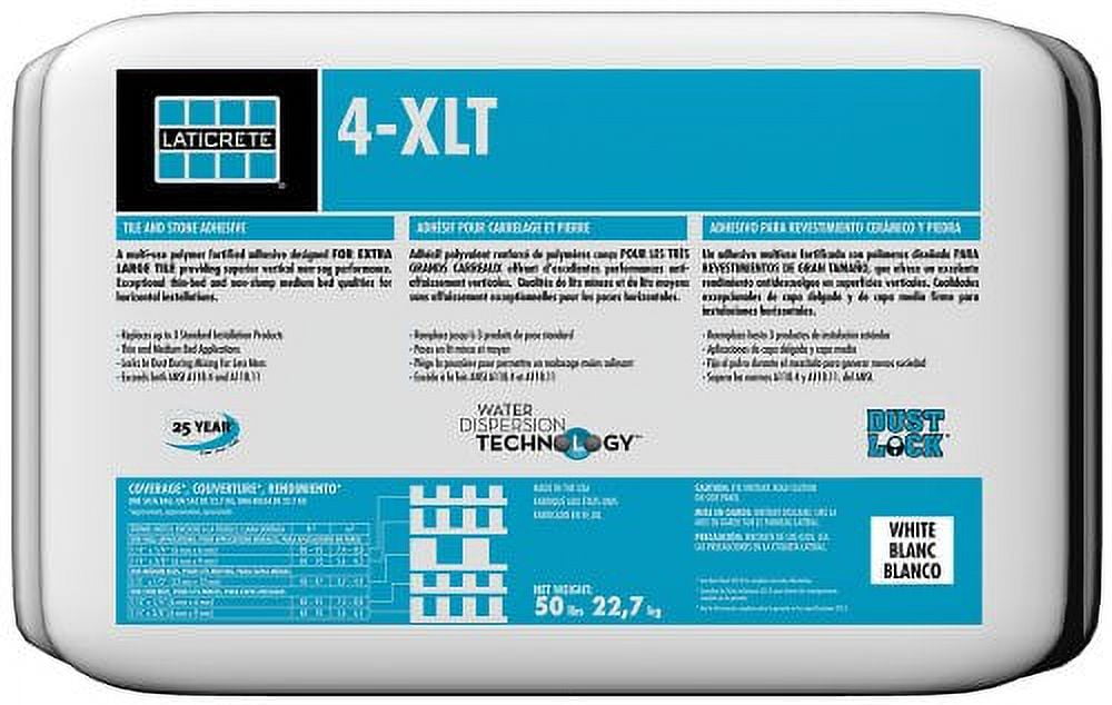 LATICRETE 4-XLT Multi-Use, Polymer Fortified Adhesive Mortar 50LB Grey ...