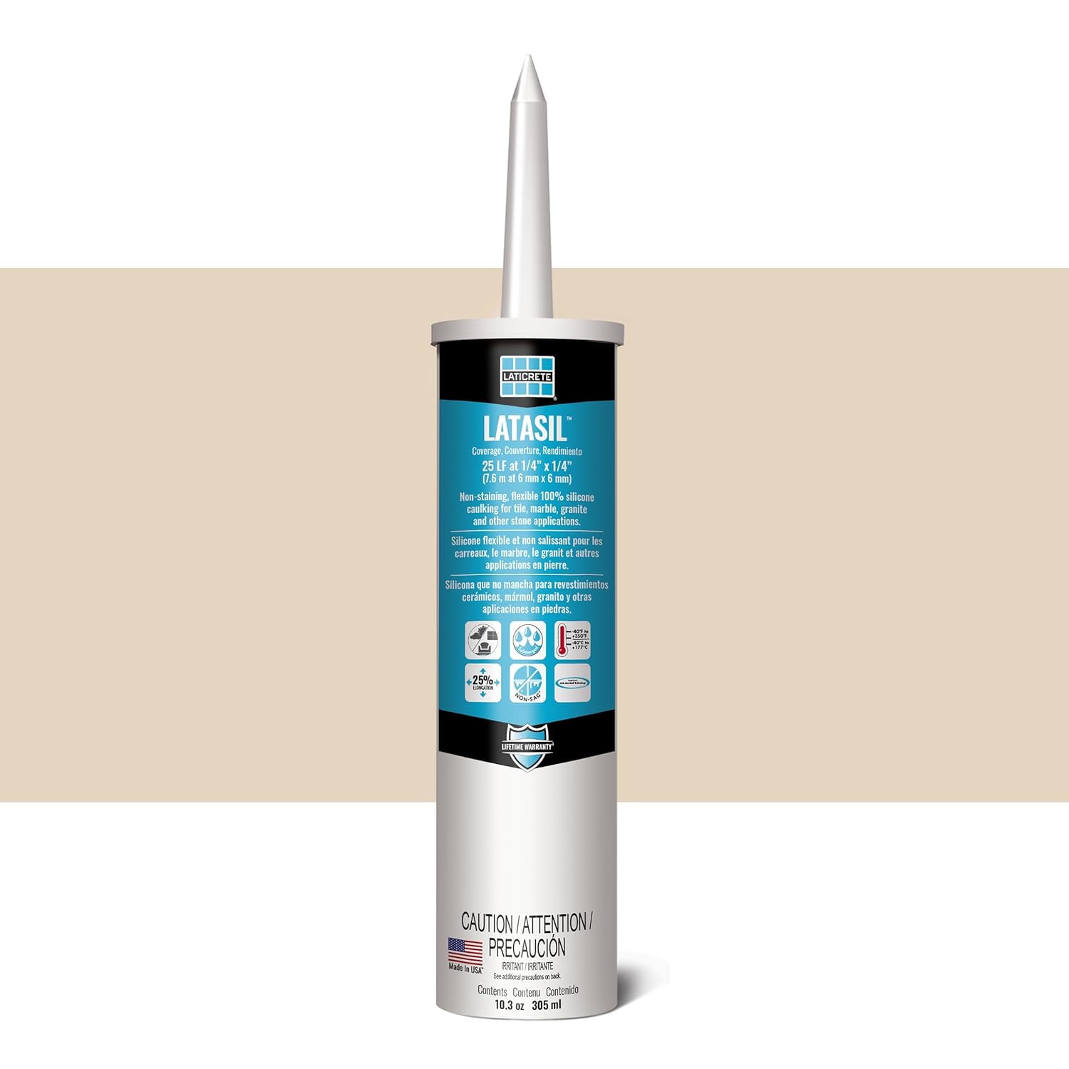 LATICRETE Latasil High Performance Silicone Sealant, Almond #85 ...