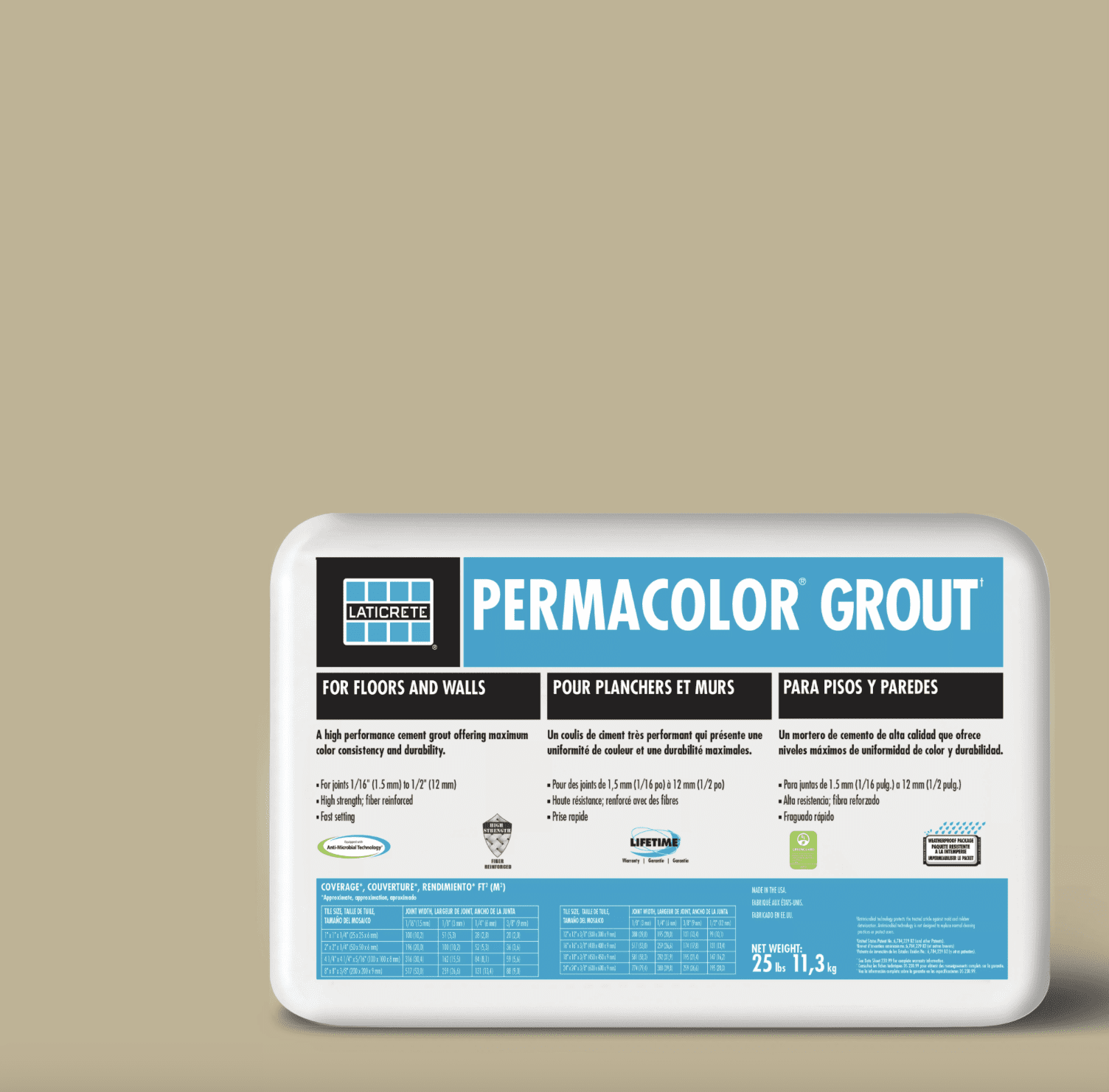 Laticrete Permacolor Grout, Parchment - 25LB - Walmart.com