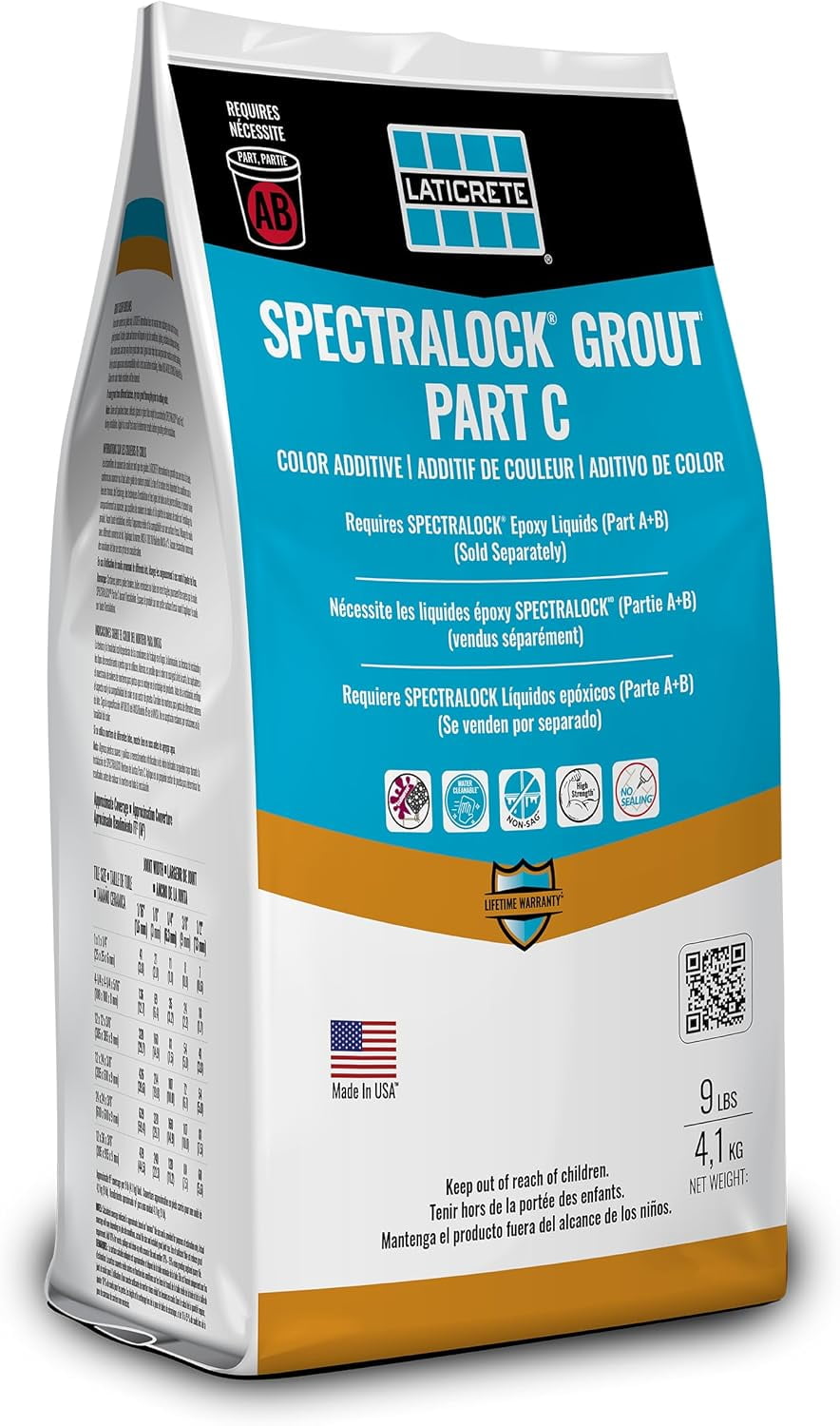 LATICRETE SPECTRALOCK GROUT PART C SAND BEIGE 9LB - Walmart.com