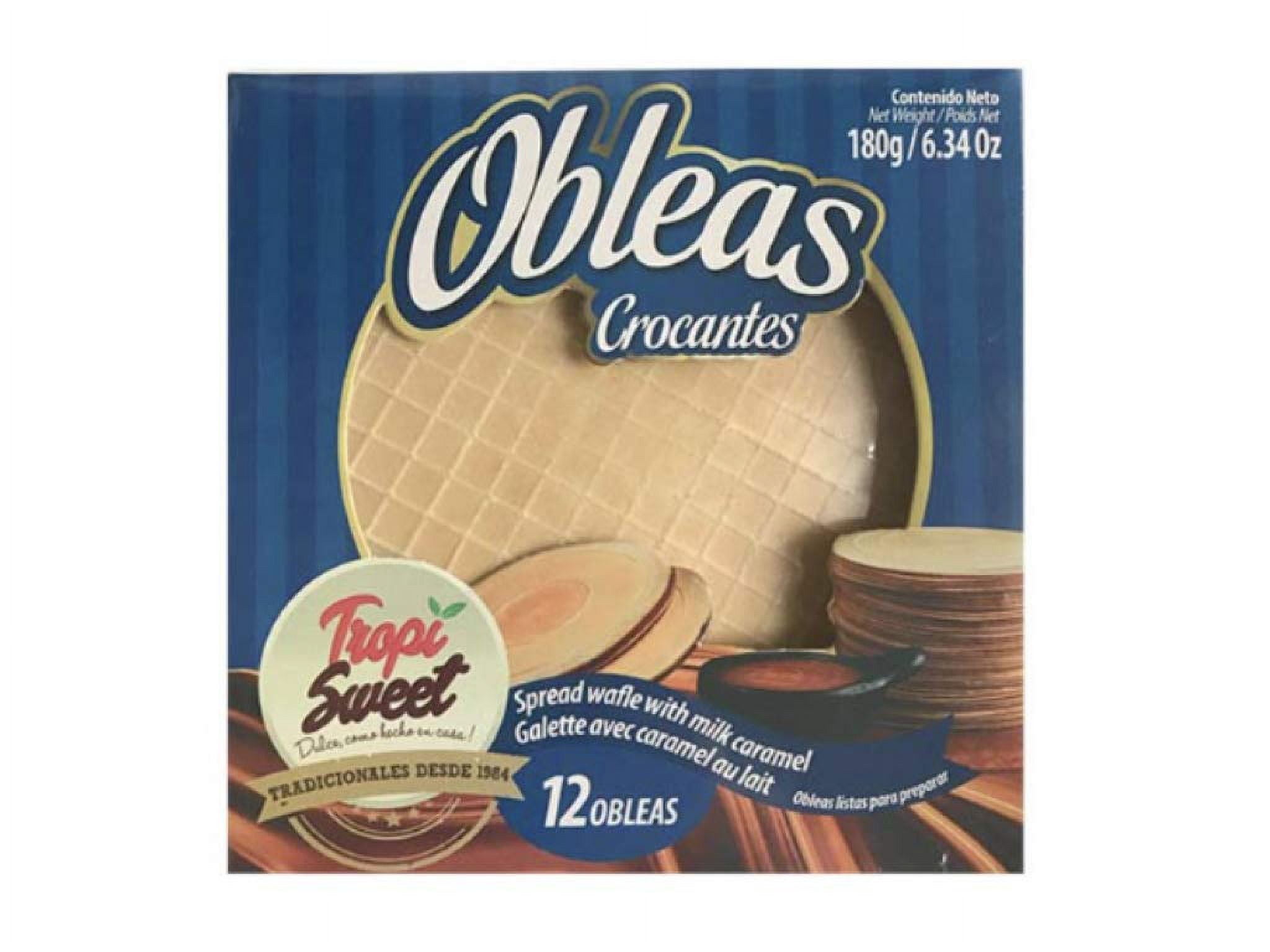 Latino Obleas con Arequipe, Wafers with Caramel Spread, 12CT, Imported ...