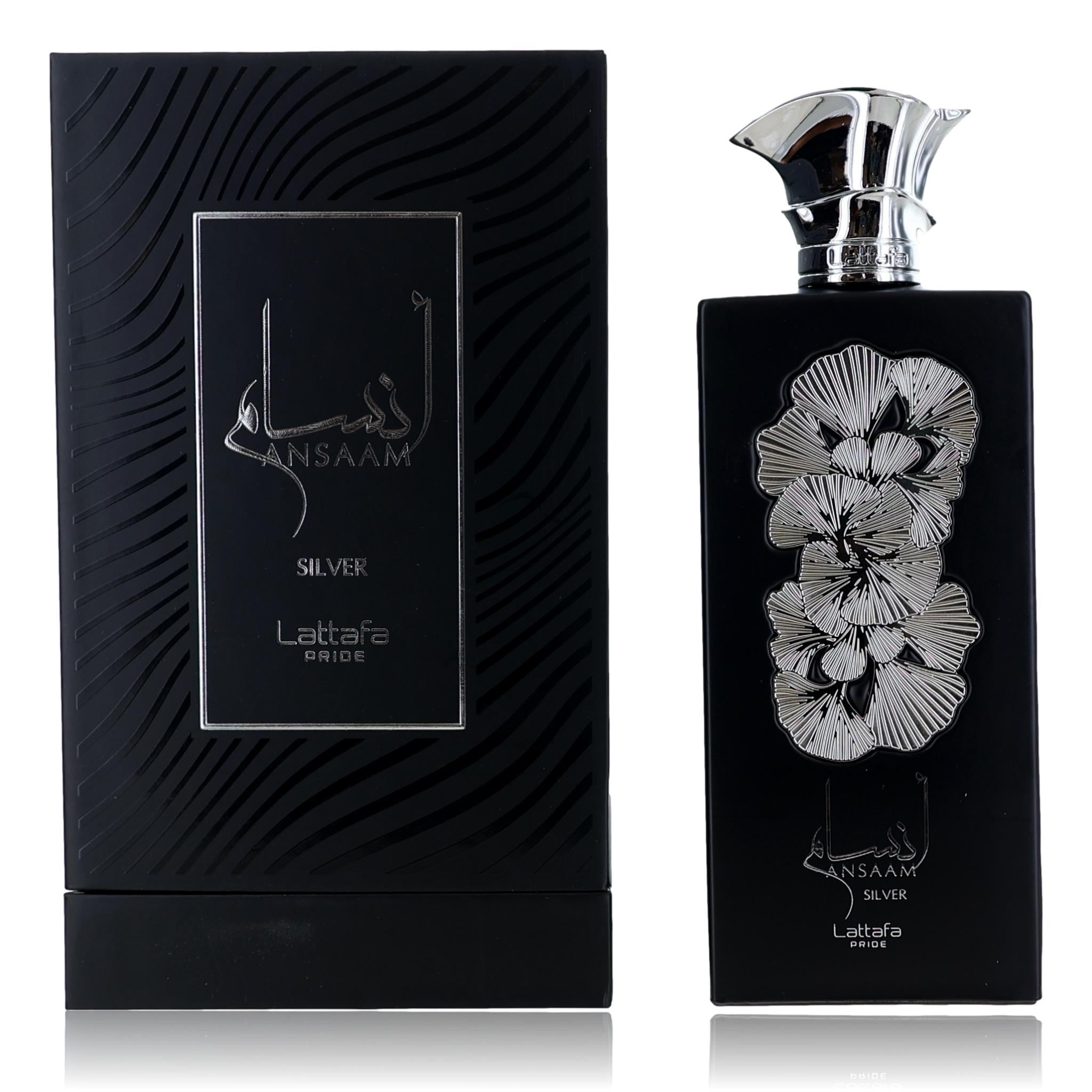 LATTAFA Ansaam Silver EDP Unisex 3.4 oz Fragrance with Citrus, Spices ...