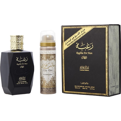 LATTAFA RAGHBA MAN by Lattafa EAU DE PARFUM SPRAY 3.4 OZ & DEODORANT ...