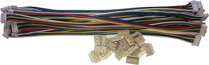 LATTECH 10 SETS 6 Pin 1.25MM Female Double Connector with Wire 150MM 1007 28 AWG - Walmart.com