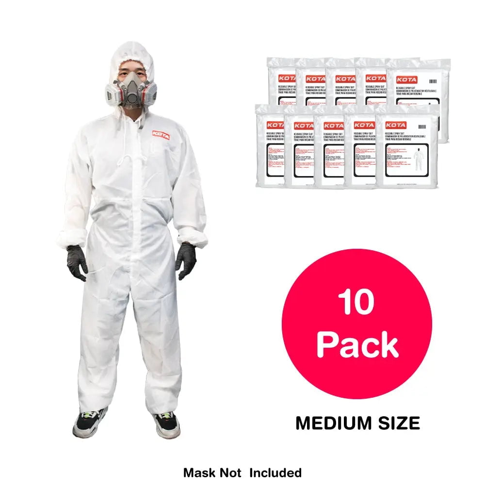 LAUCO White Polyester Reusable & Washable Paint Coverall Spray Suit ...