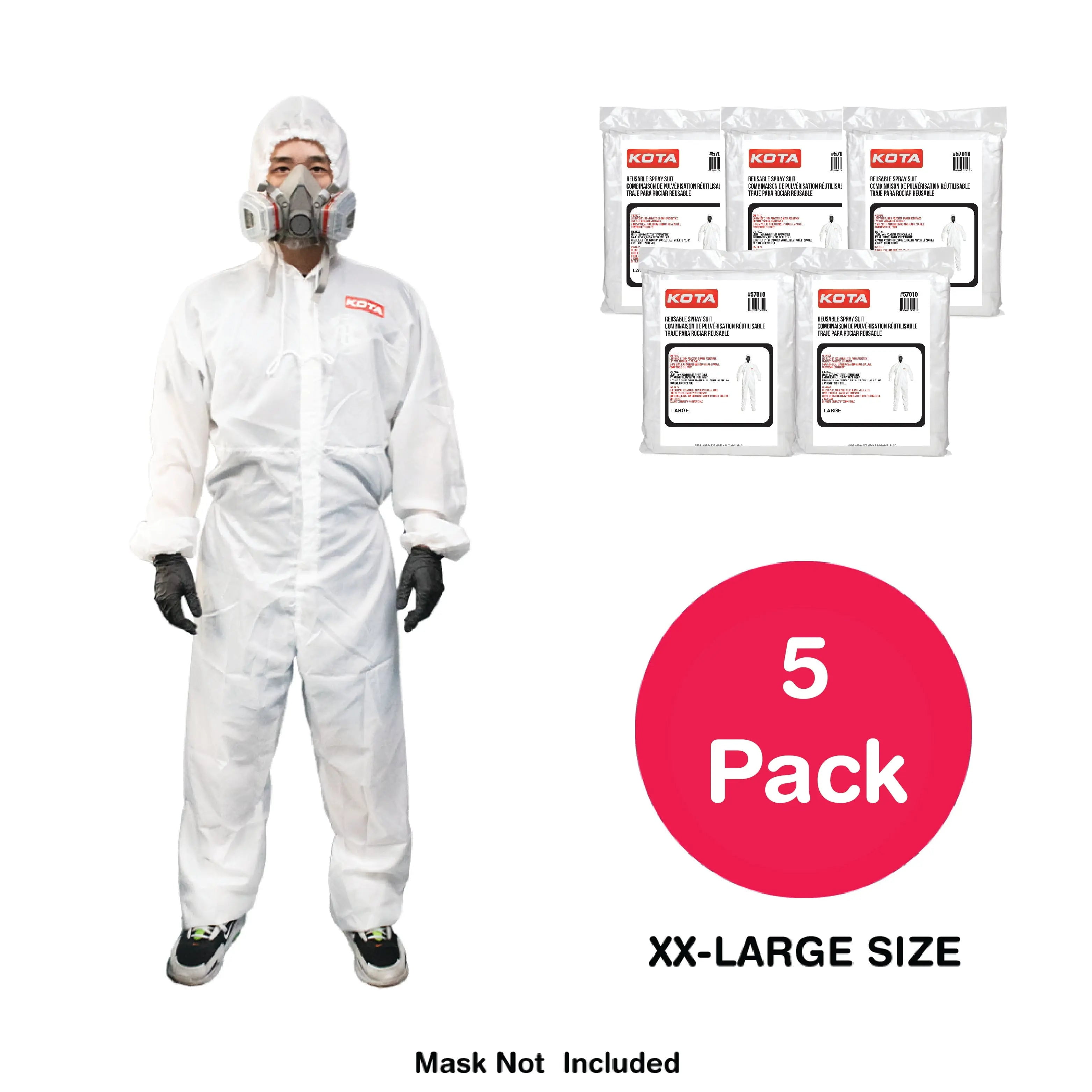LAUCO White Polyester Reusable & Washable Paint Coverall Spray Suit ...