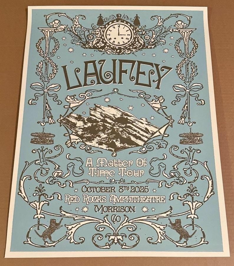 LAUFEY - Red Rocks Amphitheatre A Matter of Time Tour Poster - Vintage ...