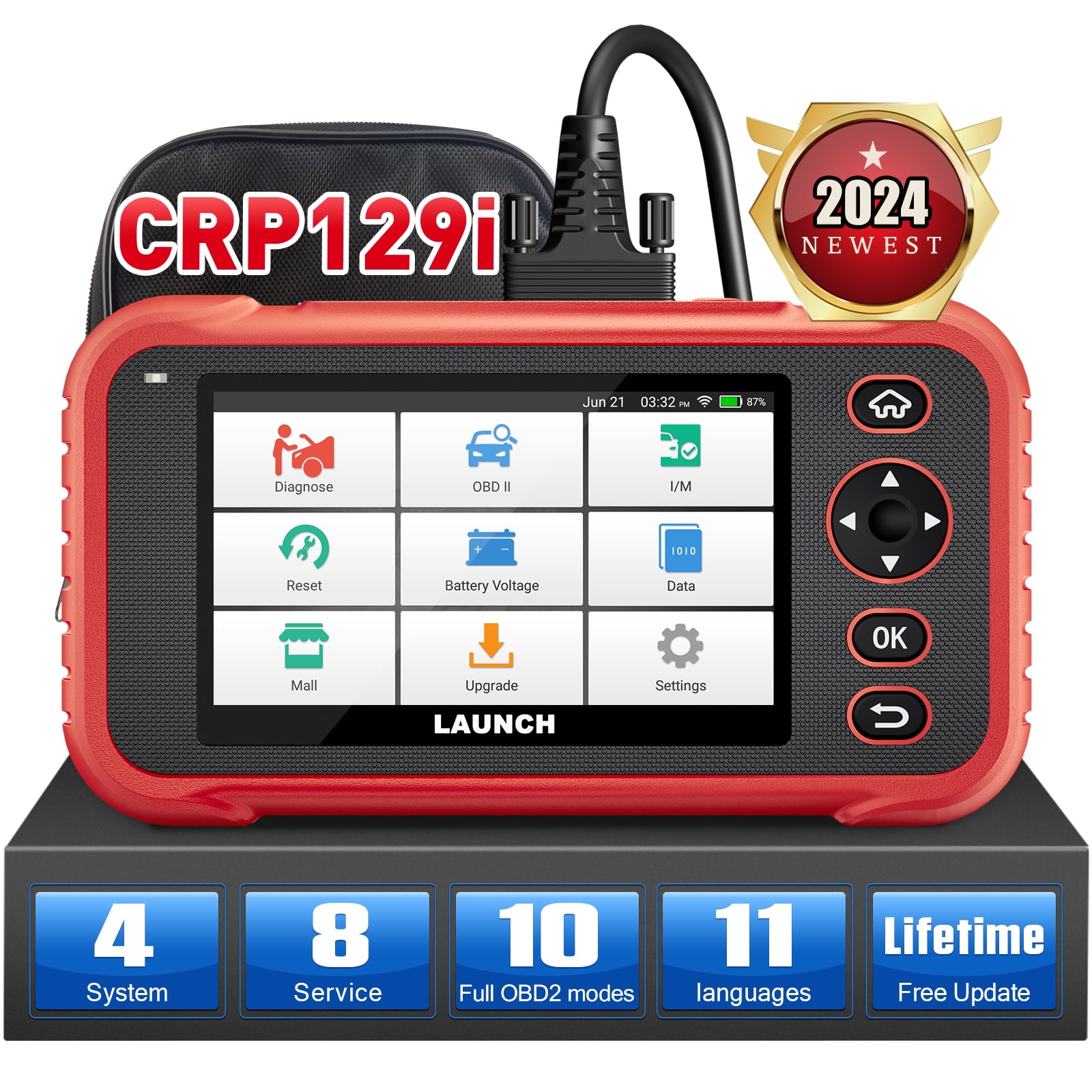 LAUNCH CRP129I OBD2 Car Diagnostic Scanner, 2024 Vehicle Scan Tool ...