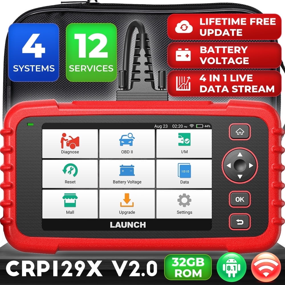 LAUNCH CRP129X Elite Car Diagnostic Tool, OBD2 Scanner/ABS/SRS Code Reader with 8 Reset ...