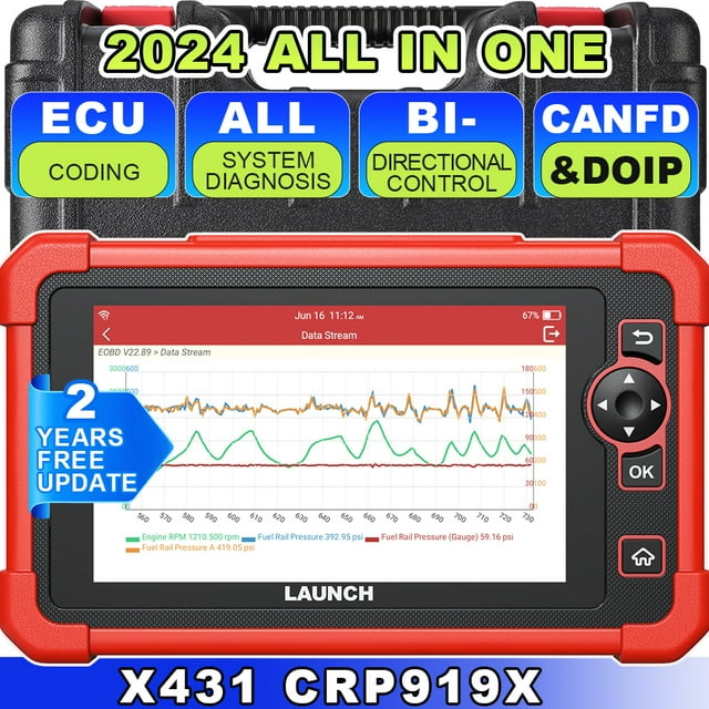 Free Shipping! LAUNCH Scanner X431 CRP919X Car Diagnostic Scan Tool ...