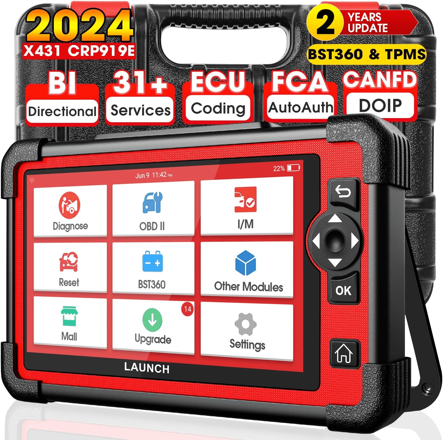 LAUNCH X431 CRP919E Cars Diagnostic Scan Tool All System Bidirectional ...
