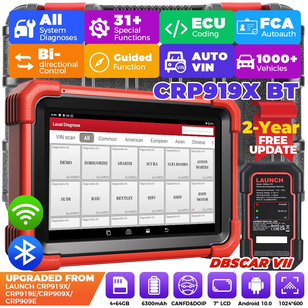 LAUNCH X431 CRP919X BT Elite Car Diagnostic OBD2 Scanner, Auto Vehicle ...
