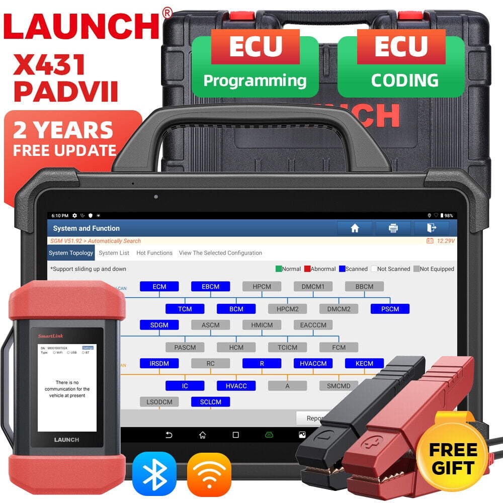 LAUNCH X431 PAD VII Car Diagnostic Tool, J2534 ECU Coding, OBD Reader - Walmart.com
