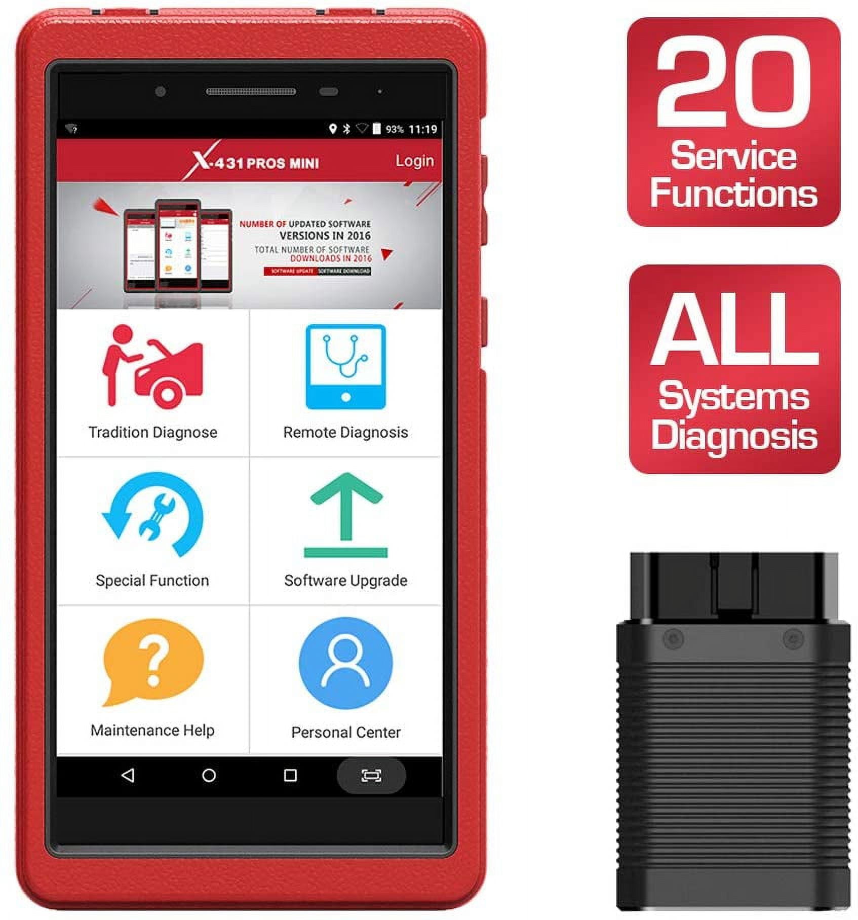 LAUNCH X431 PROS Mini OBD2 Scanner Bi-Directional Full System WiFi/Bluetooth Automotive ...