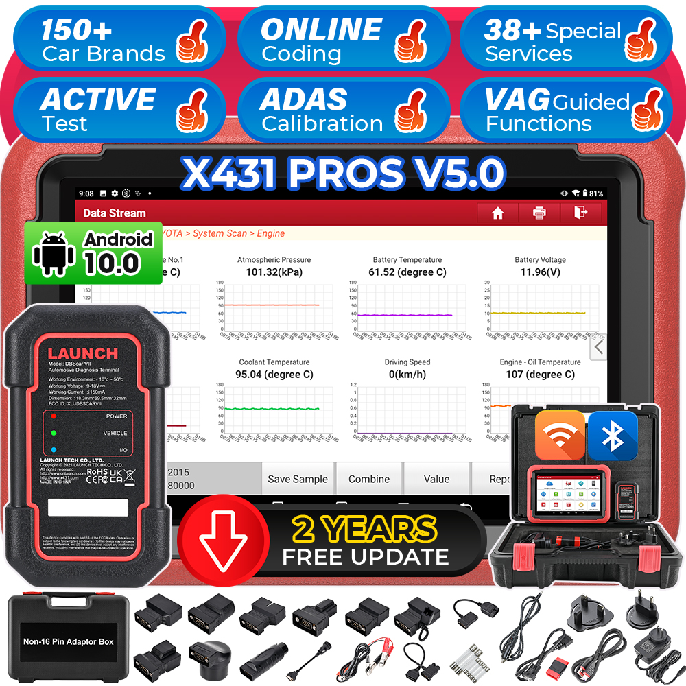 Launch X431 VII+ (CRP123) OBD2 Scanner Creader Car Diagnostic Code ...
