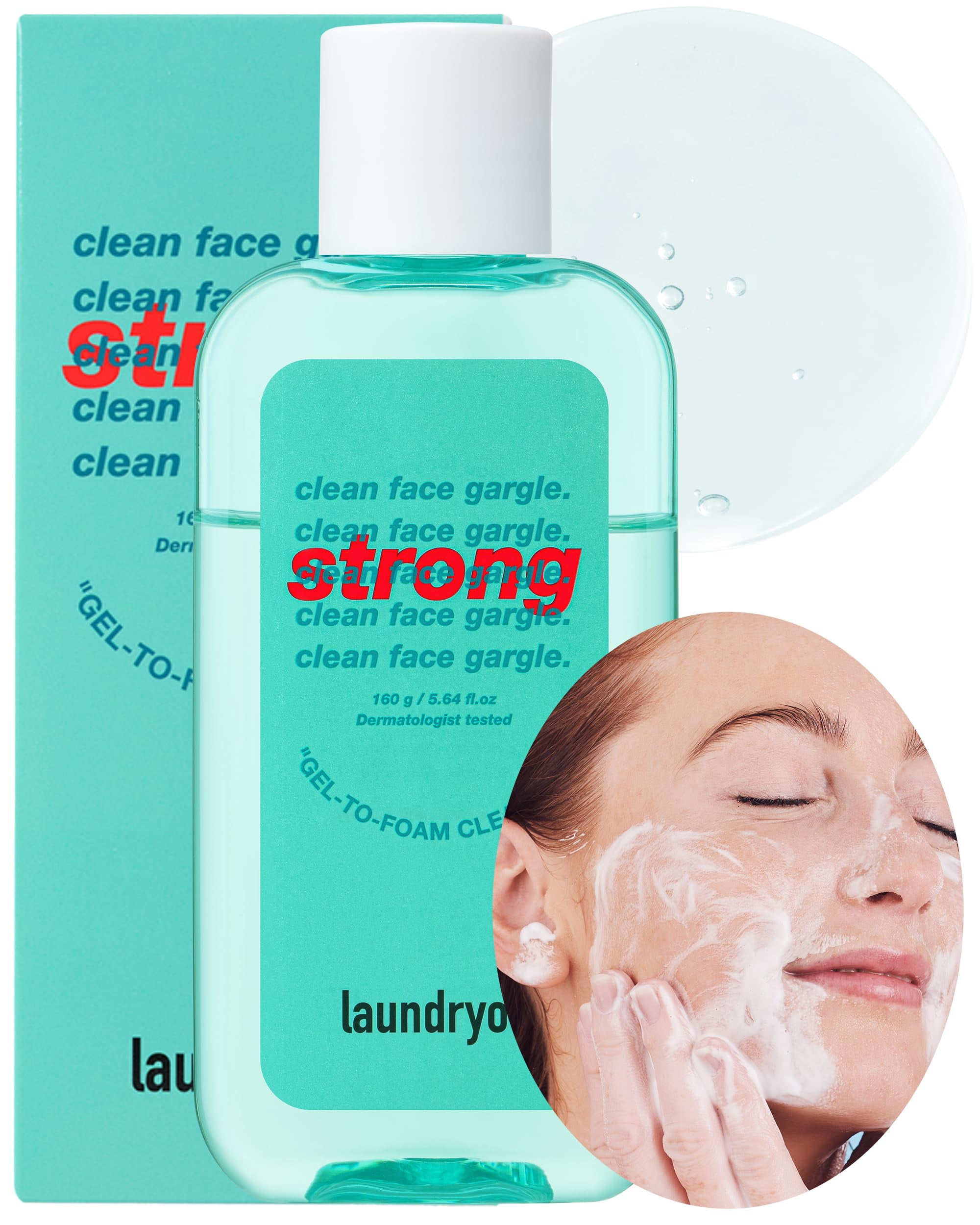 LAUNDRYOU Daily Deep Facial Gel-To-Foam Strong Cleanser with Pine & Lactobacillus Extract for ...