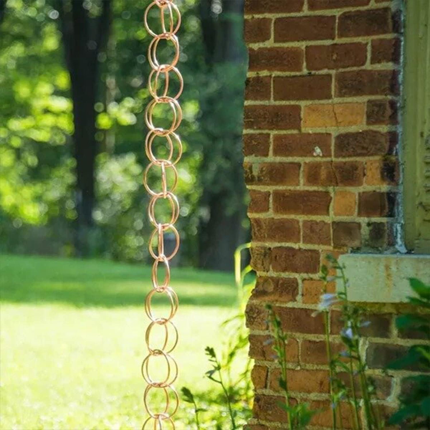 LAURA FAIRY 8 FT Rain Chain, Metal Garden Art Gift for Mom, Rain Chain ...
