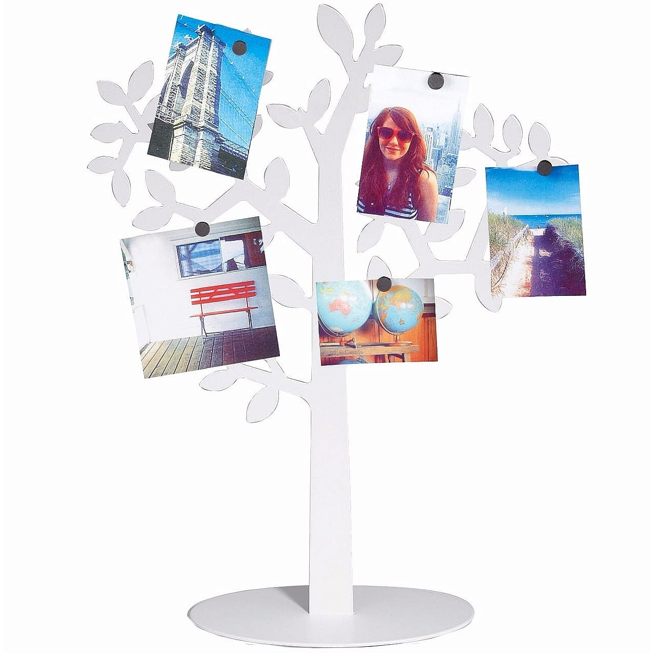 LAUREL White metallic Mini Desk Tree Frame w pill-size Magnets by Umbra ...