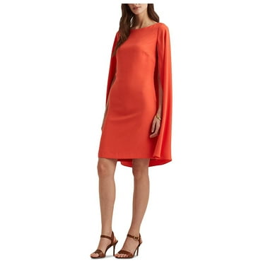 LAUREN RALPH LAUREN Womens Aqua Zippered Lined Cap Sleeve Boat Neck ...