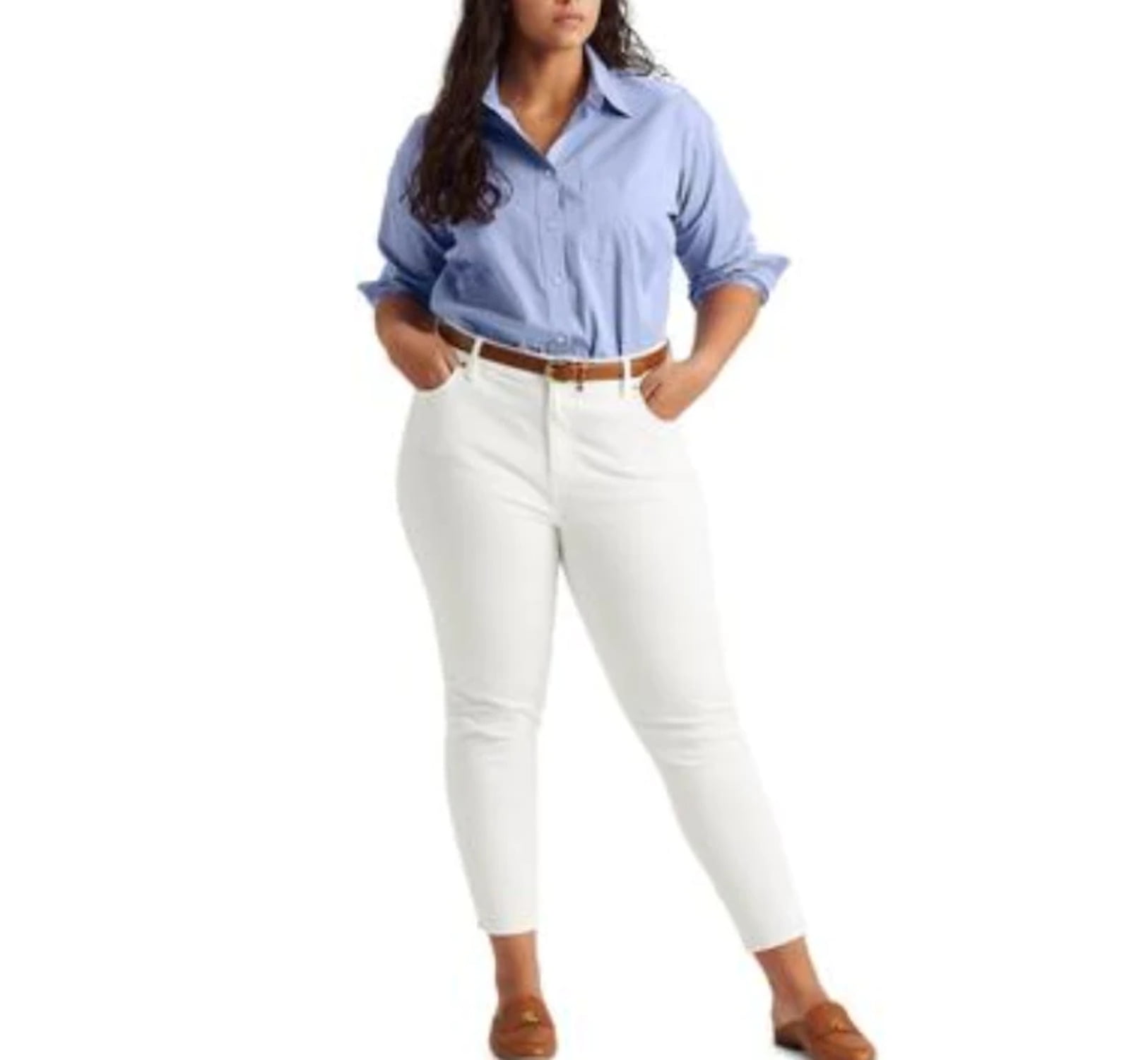 LAUREN Ralph Lauren Plus Size High-Rise Skinny Ankle Jeans - Walmart.com