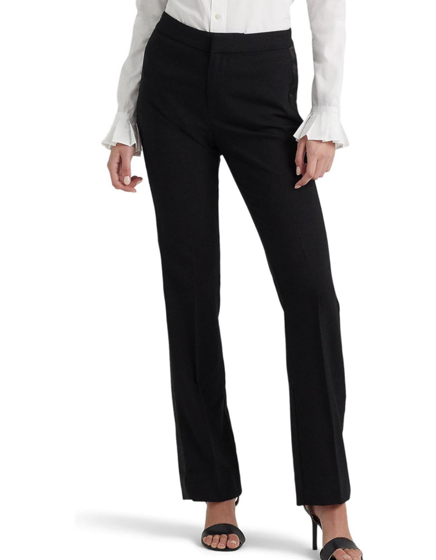 LAUREN Ralph Lauren Side-Stripe Wool Crepe Pants - Walmart.com