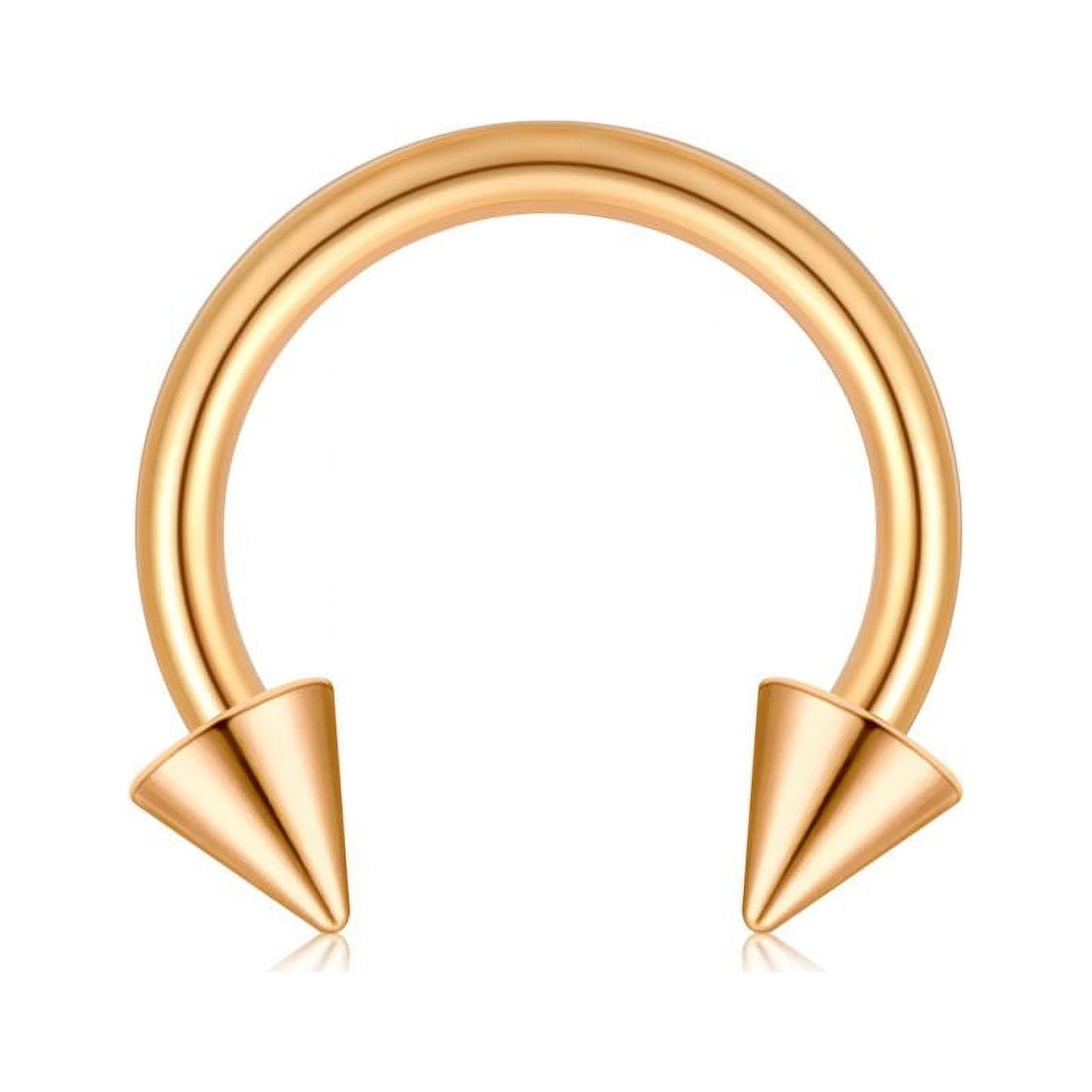 LAURITAMI Septum Ring Spike Horseshoe Helix Cartilage Piercing ...