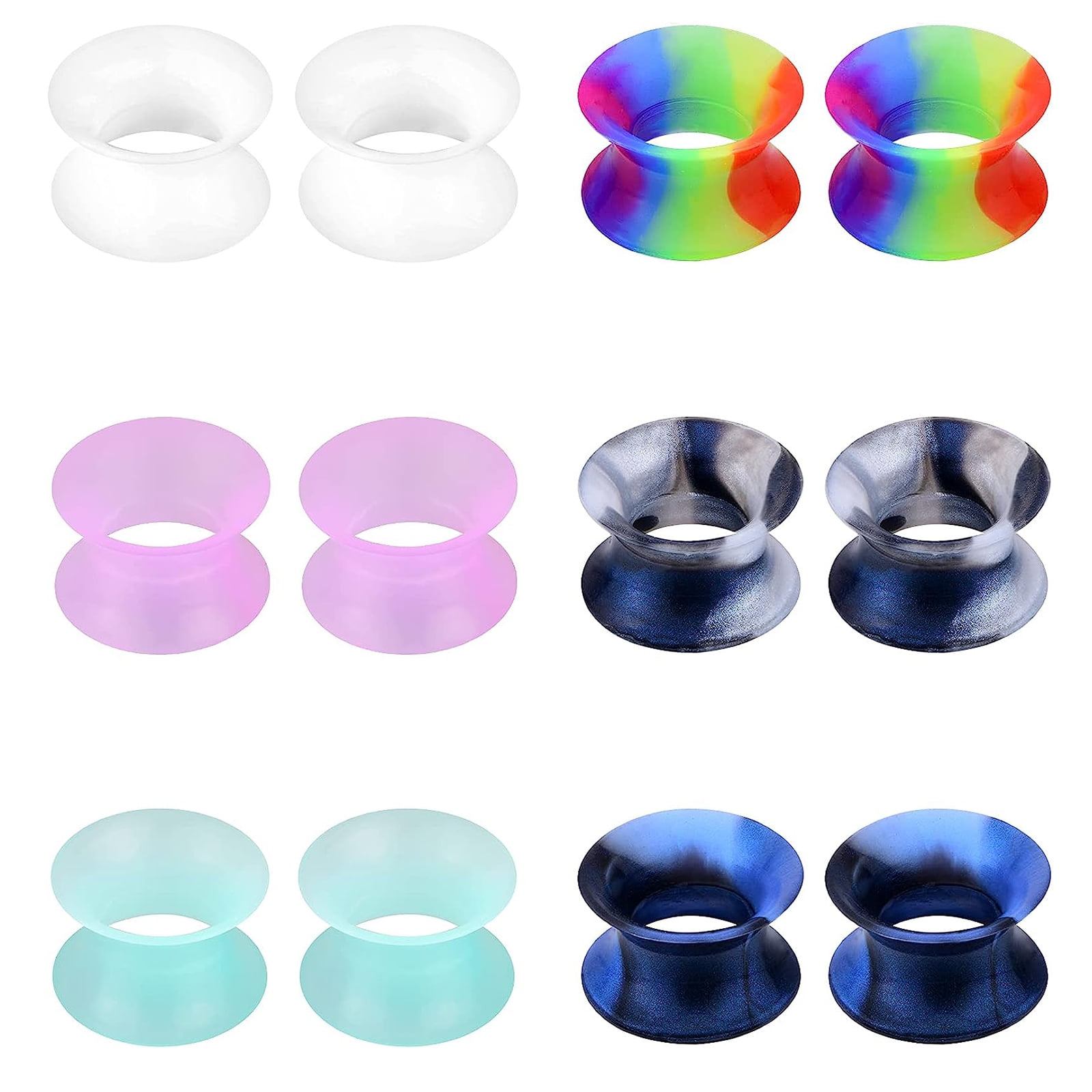LAURITAMI Soft Ear Gauges Flesh Tunnels Plugs Stretchers Expander ...