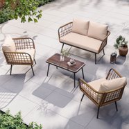 Better Homes & Gardens River Oaks Outdoor 5-Piece Wicker Conversation ...