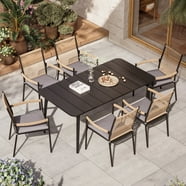 Better Homes & Gardens Tarren 6-Piece Steel Outdoor Dining Set with 4 ...