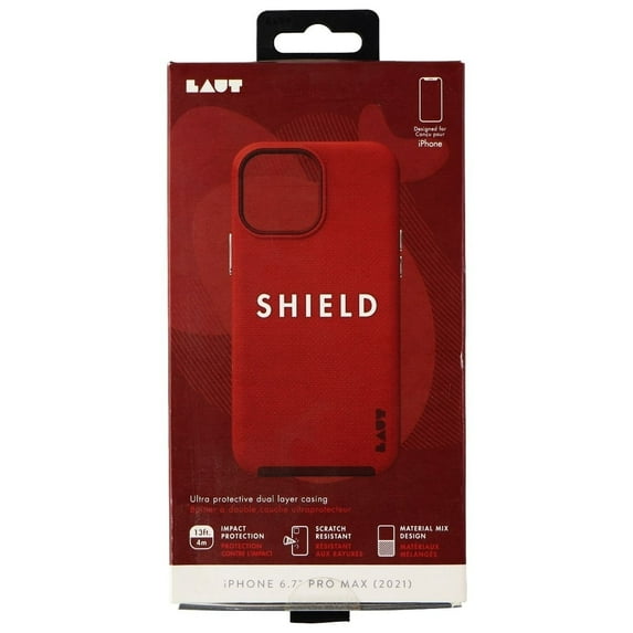 LAUT Shield Series Dual Layer Case for iPhone 13 Pro Max - Red ...
