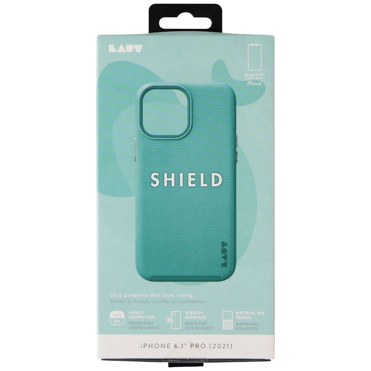 LAUT Shield Series Dual Layer Case for iPhone 13 Pro - Mint Teal ...