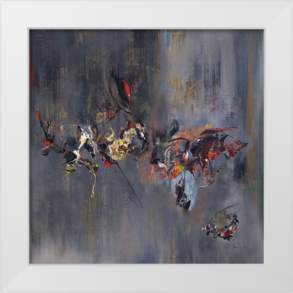 LAUTReDOU 20x20 White Modern Wood Framed Museum Art Print Titled - L ...