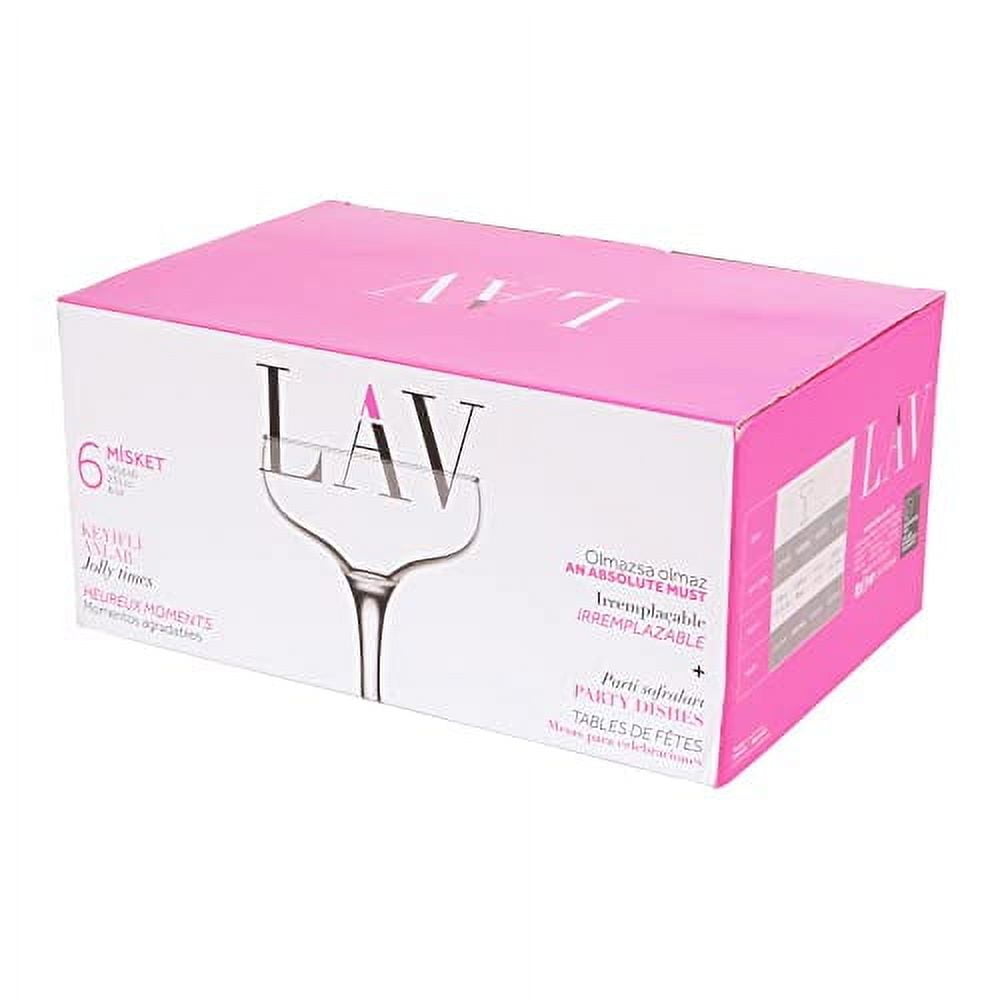 LAV Small Champagne Coupe Cocktail Glasses Set of 6 - Margarita ...