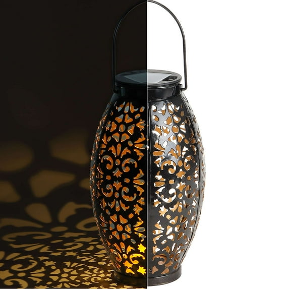 LAVA 2 Packs Outdoor Solar Lantern Modern Waterproof Hanging Metal ...