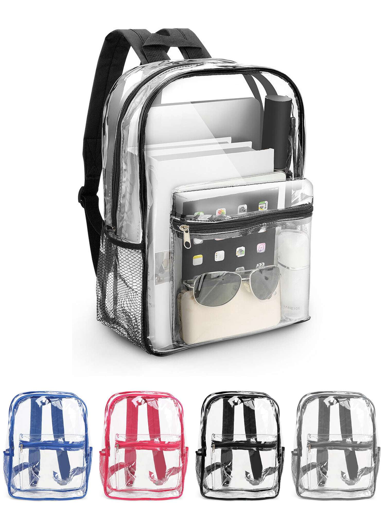 LAVA Clear Backpack Stadium Approved Heavy Duty Waterproof PVC ...