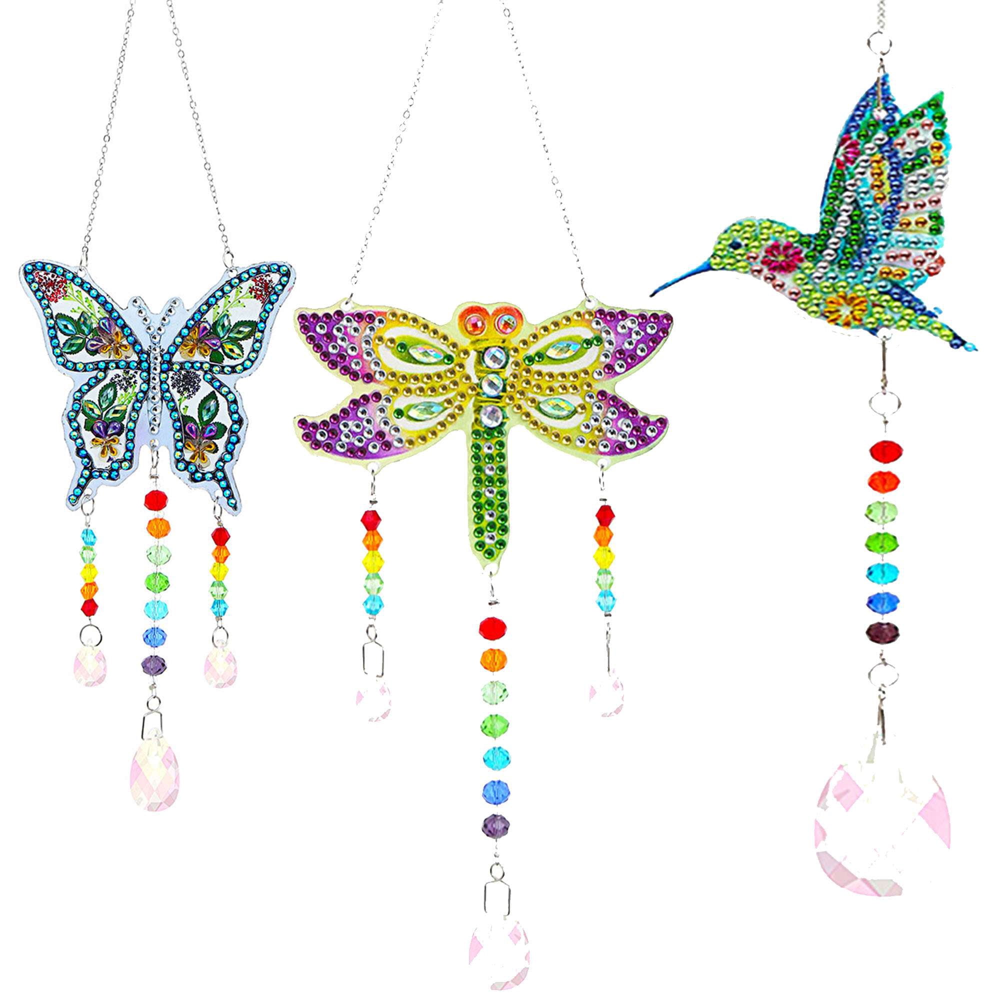 LAVA Diamond Painting Suncatcher Wind Chime Double Sided Crystal Gem ...