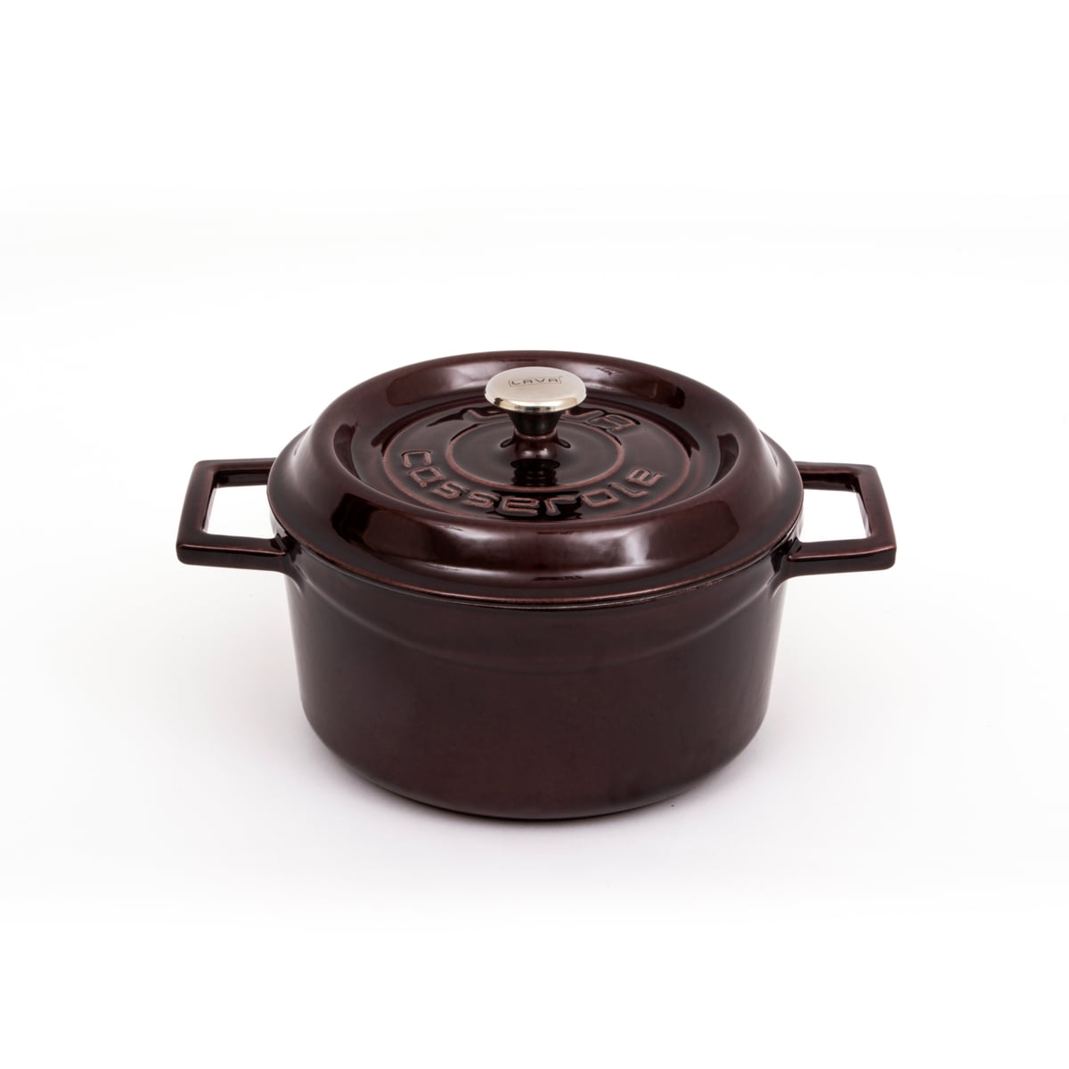 LAVA Enameled Cast Iron Dutch Oven, 3 Quart, Pre-Seasoned Round Dutch Oven With Lid, Oven ...